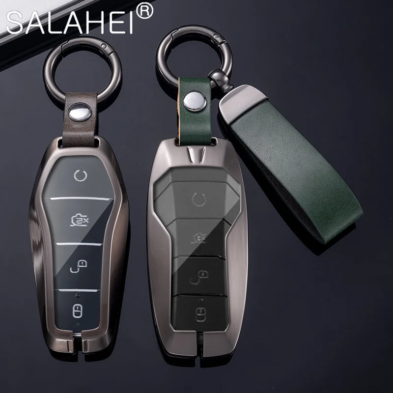 Zinc-Alloy-Leather-Car-Remote-Key-Case-Cover-For-BYD-Atto-3-Han-EV ...