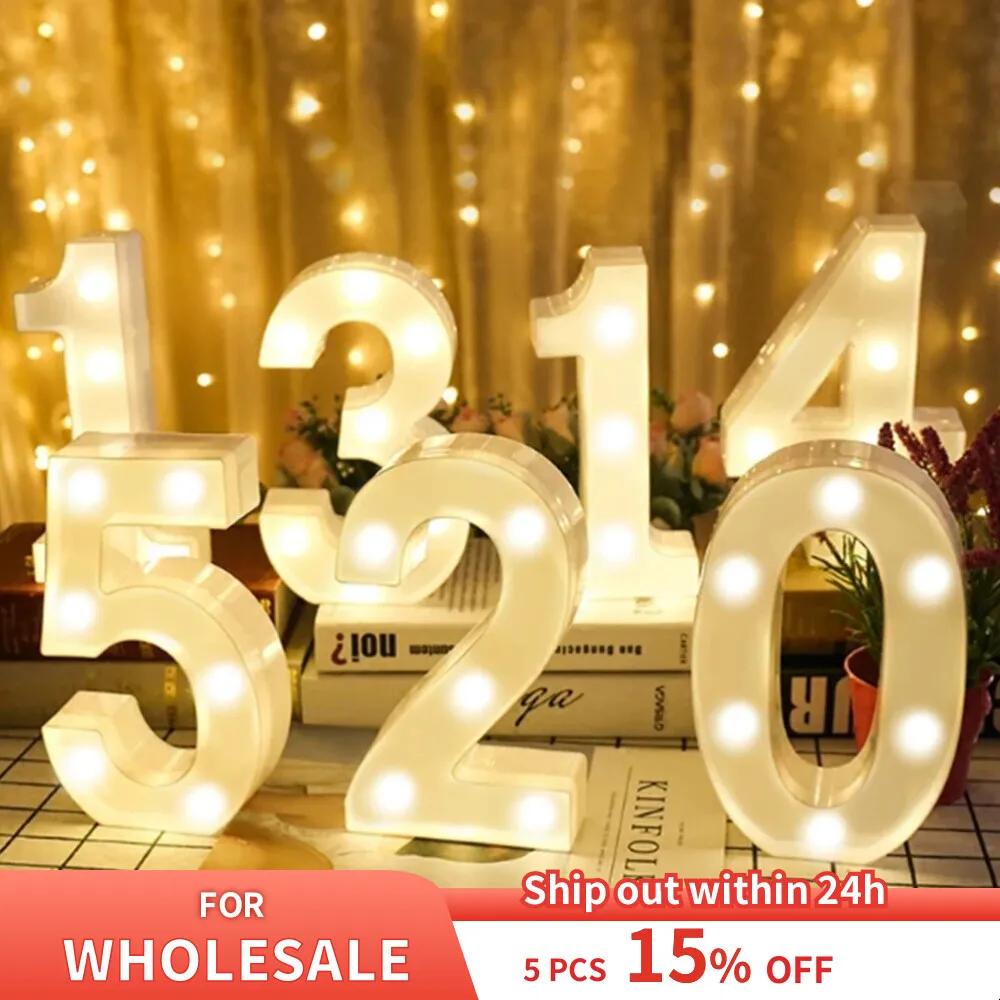 Number-Letter-Lamp-Luminous-Alphabet-LED-Lights-Decororation-Night ...