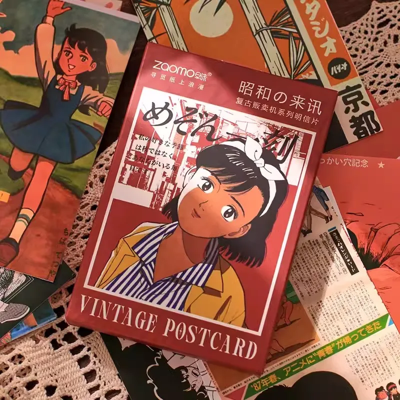 30-Sheets-Set-Japanese-Showa-Style-Postcard-Retro-Cartoon-Characters ...