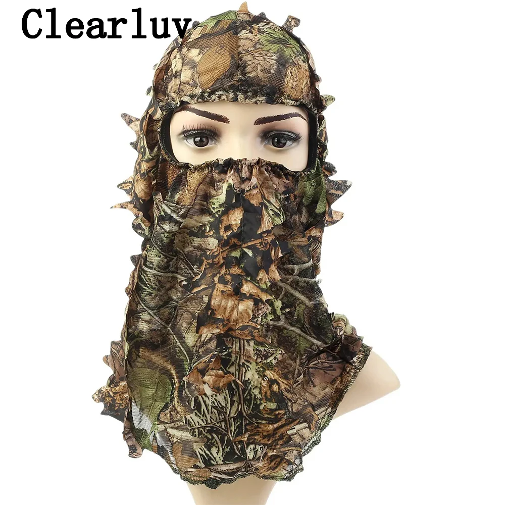 Ghillie-Camouflage-Leafy-Hat-3D-Full-Face-Mask-Headwear-Turkey-Camo ...