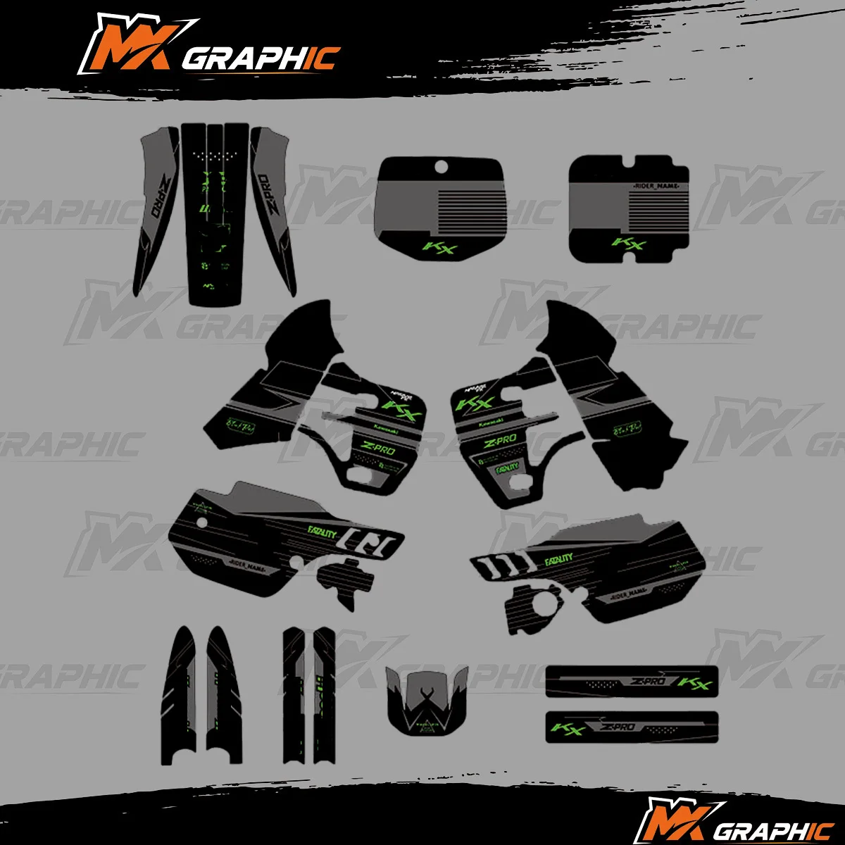 KX500 1989-2004 Graphic Kits For Kawasaki KX 500 Decal Sticker ...
