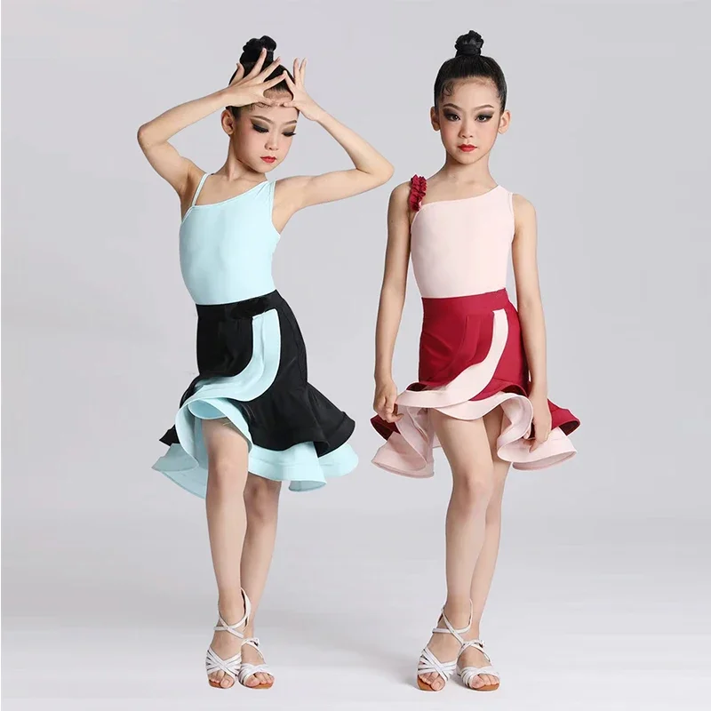 Girl-Latin-Dance-Dress-Kids-Professional-Competition-Ballroom-Dancewear ...