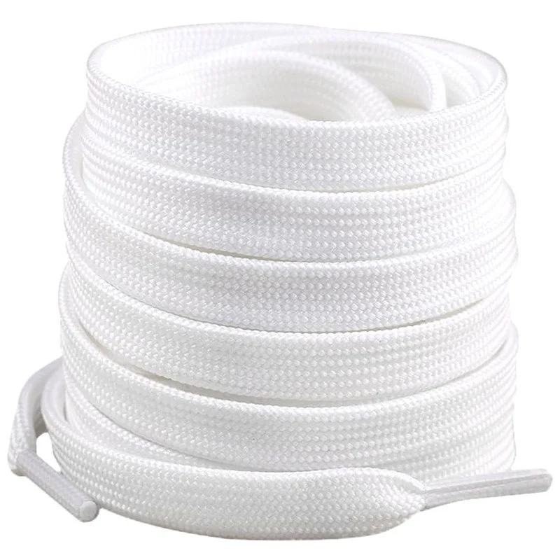 3Pairs-Flat-Thickening-Shoelaces-for-Sneakers-8mm-Fabric-White-Black ...