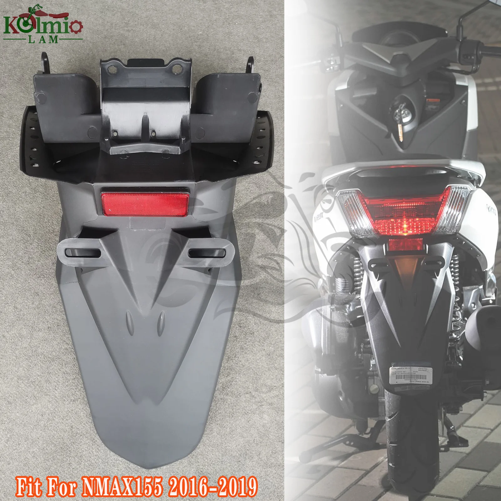 Apto para 2016 2019 yamaha nmax155 nmax125 traseiro fender número de ...