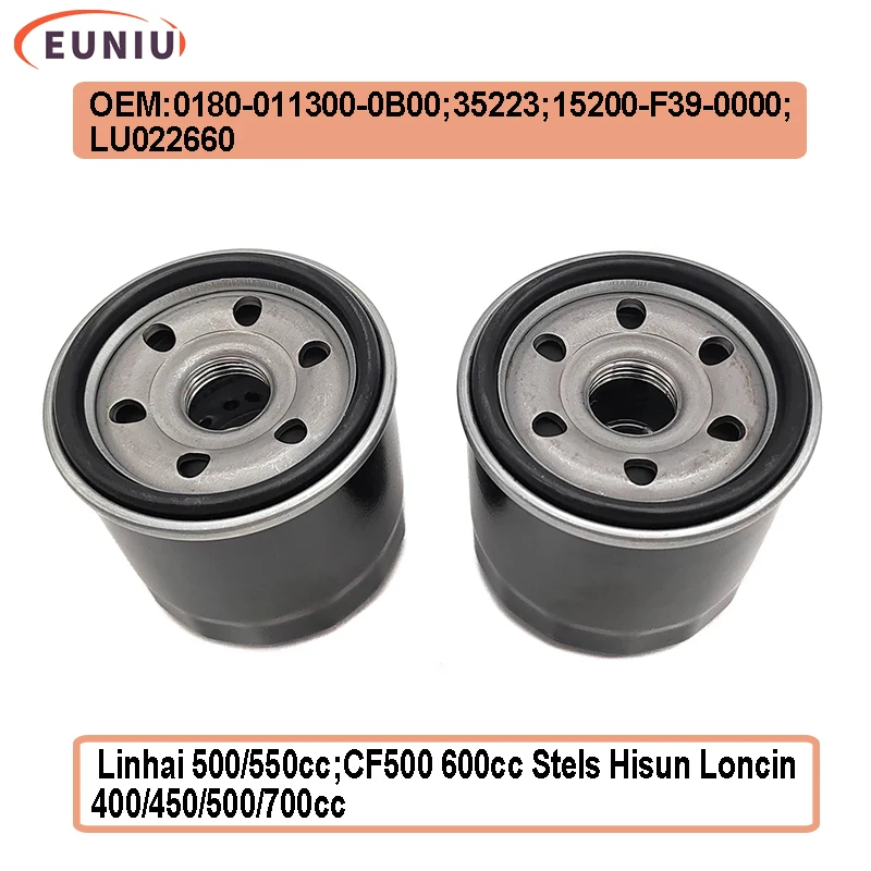 2PC Oil Filter For Linhai 500 550 ATV UTV LH500 500 PROMAX E4 T-BOSS ...