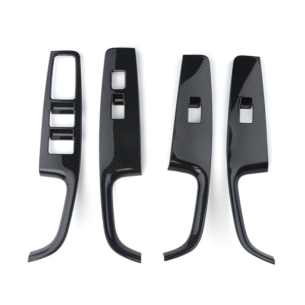 Carbon Fiber Style Window Lift Button Panel Cover Door Lock Switch ...