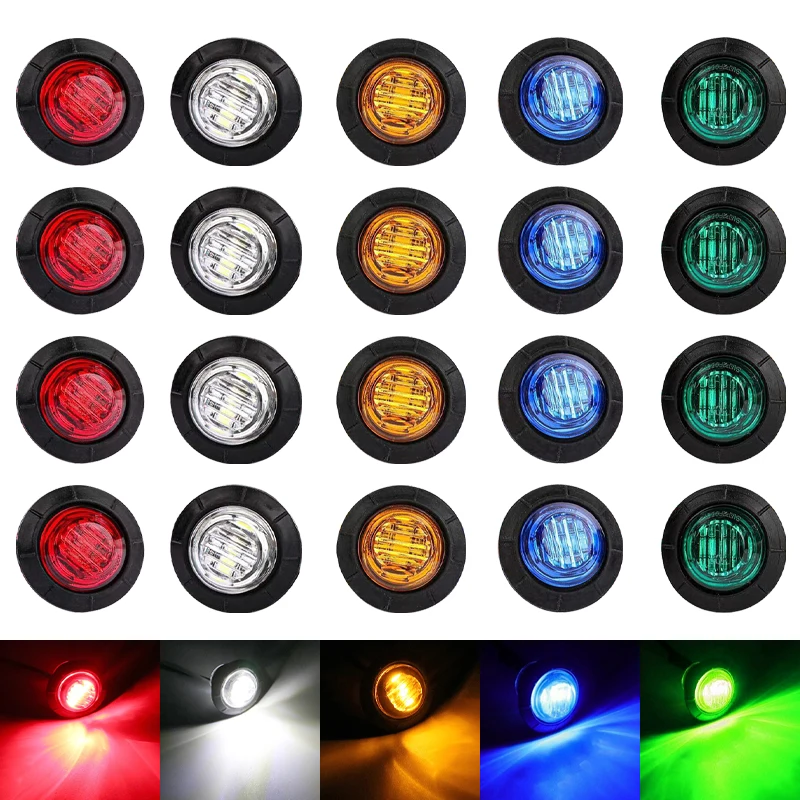10PCS-24V-Indicators-LED-Side-Marker-Lights-Warning-Tail-Light-Car ...