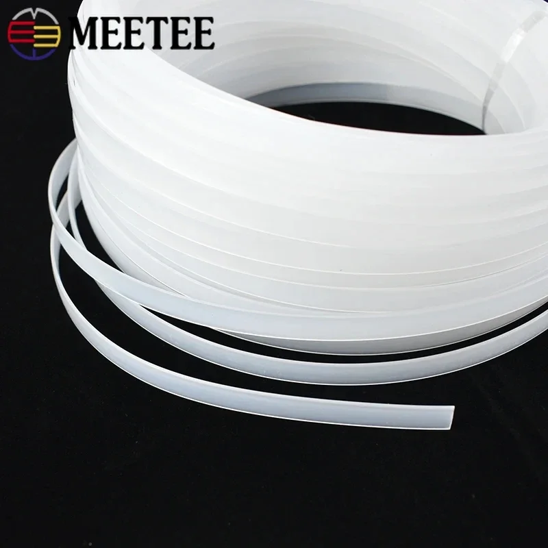 Meetee 5/10/20 Meters Plastic Bra Ribbon Clear Corset Webbing Boning ...