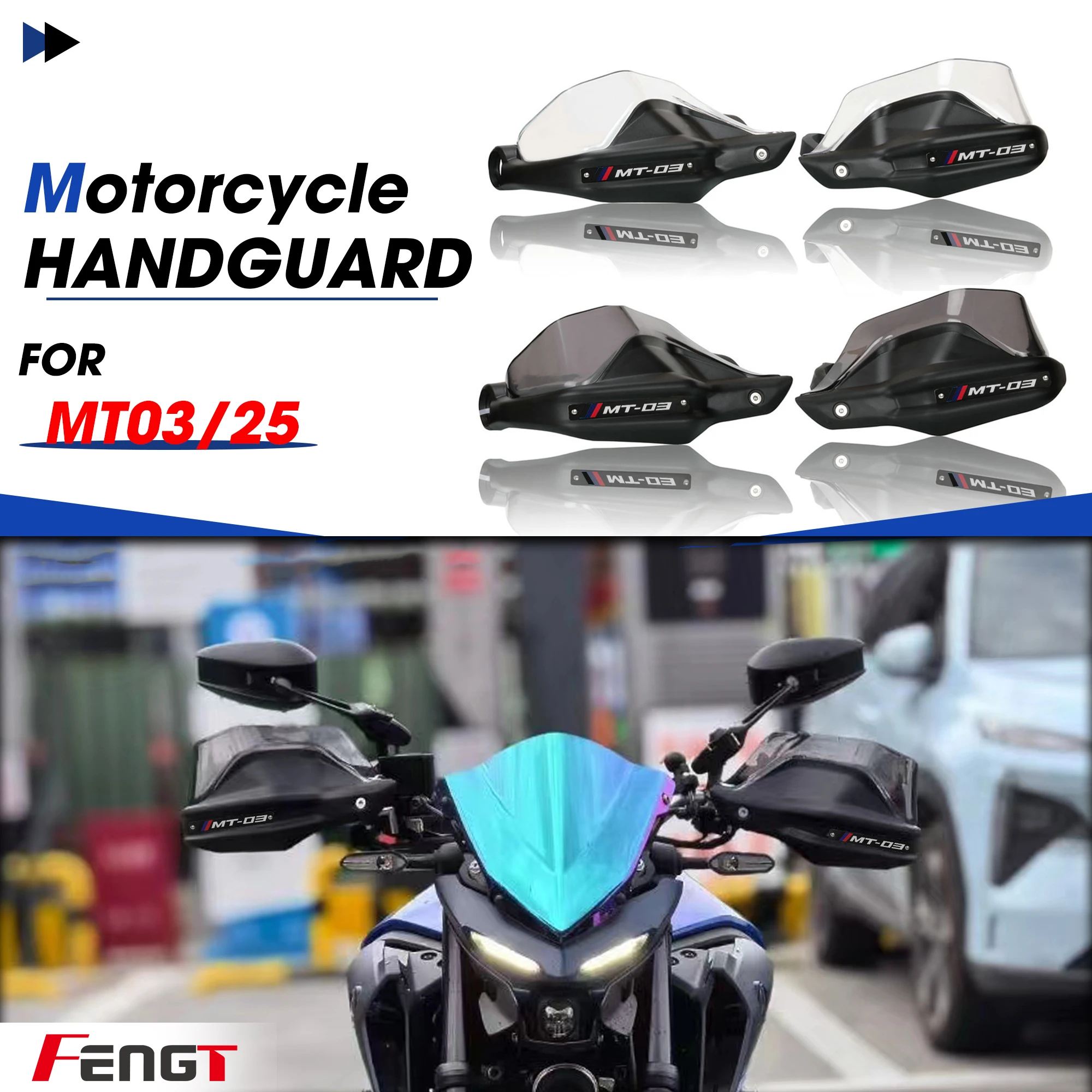 For-YAMAHA-MT03-MT25-2015-2024-Handguard-Shield-Guards-Windshield-Hand ...