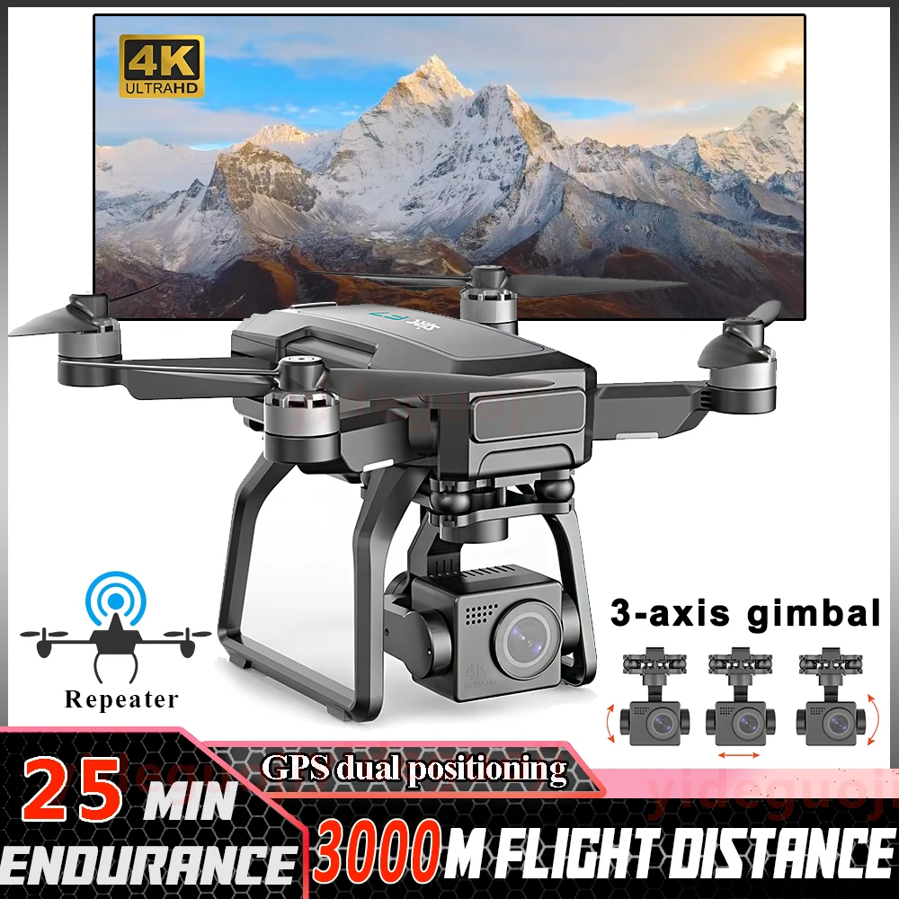F7S-3-axis-PTZ-Drone-with-Repeater-Real-4K-Camera-Professional-Aerial ...