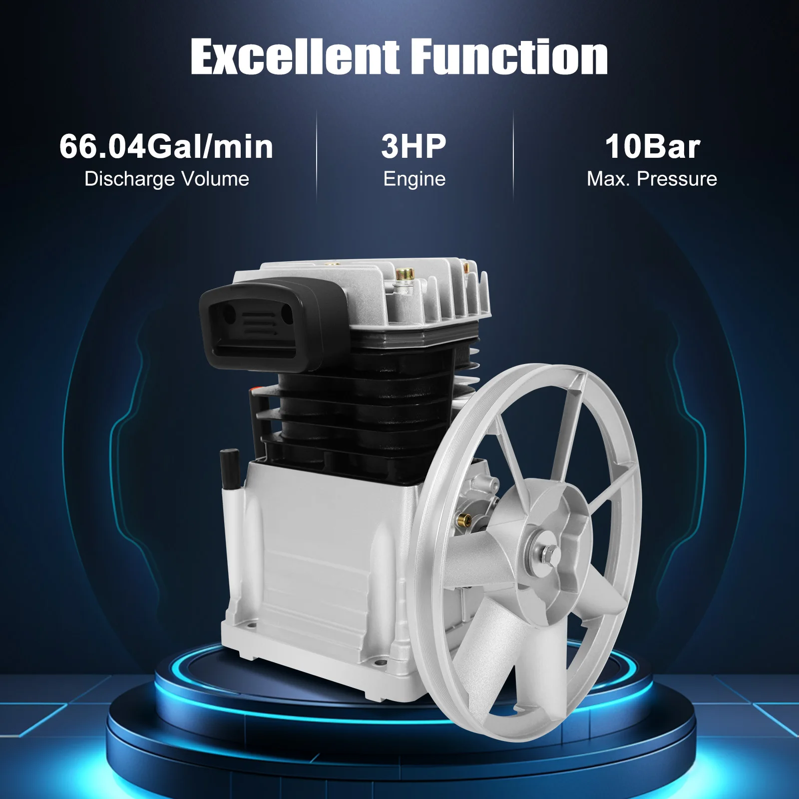 Air Compressor Pump Head 2065‑420l Dual Cylinder Compressor Pump For ...