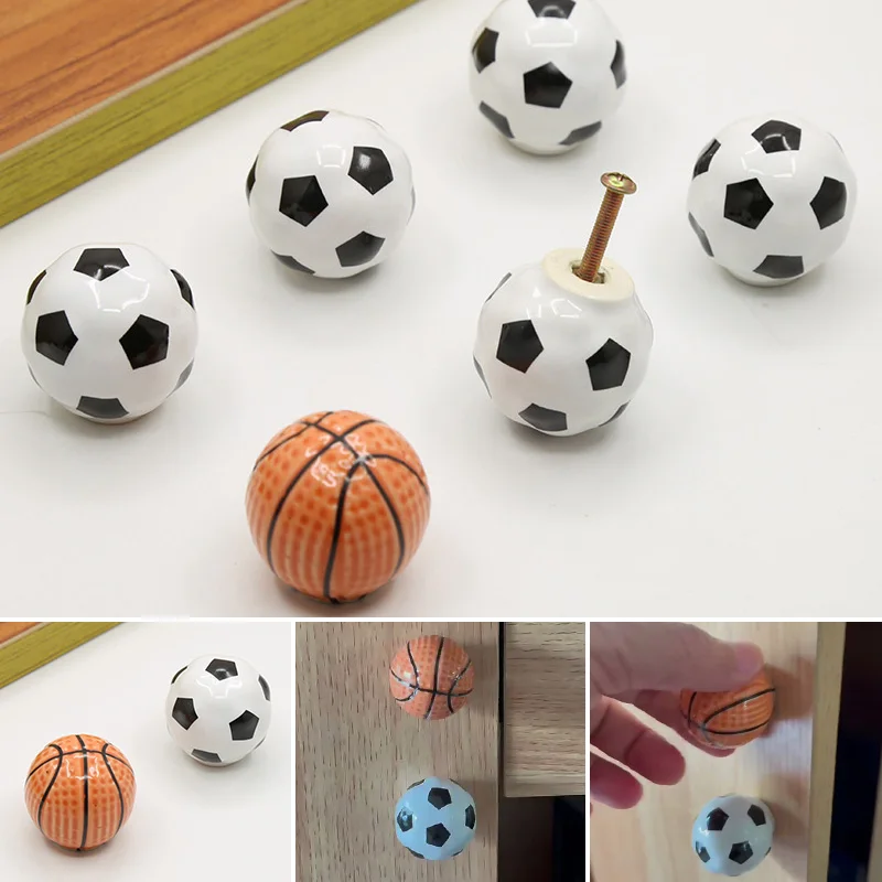 Basketball-Football-Door-Handle-Cartoon-Shoe-Cabinet-Wardrobe-Knobs ...