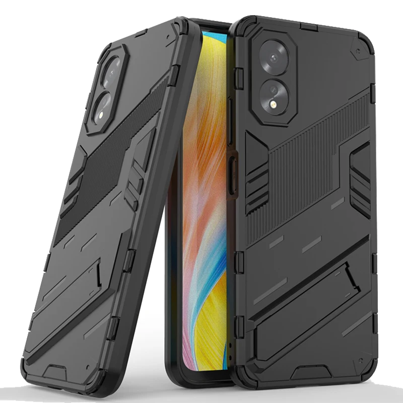 Phone-Holder-Case-For-Oppo-A18-Case-Bumper-Anti-knock-Hard-Armor-Full ...