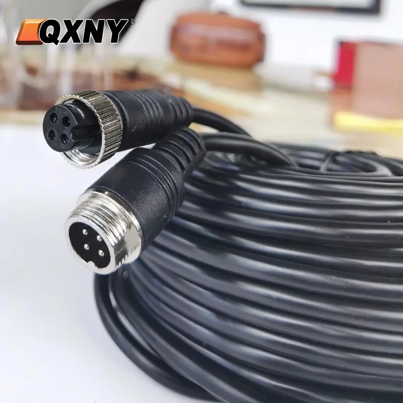 QXNY-4-Pin-Aviation-Extension-Video-Cable-5M-10M-15M-20M-for-Truck-Van ...