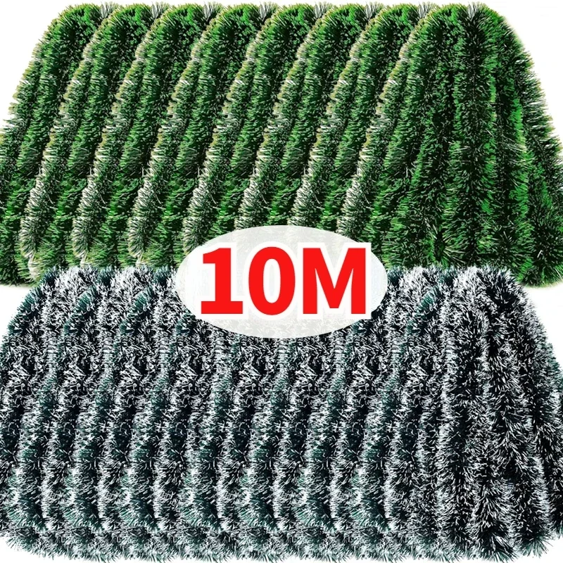 Christmas-Tinsel-Ribbons-Green-Cane-Ribbon-Garland-Xmas-Tree-DIY ...