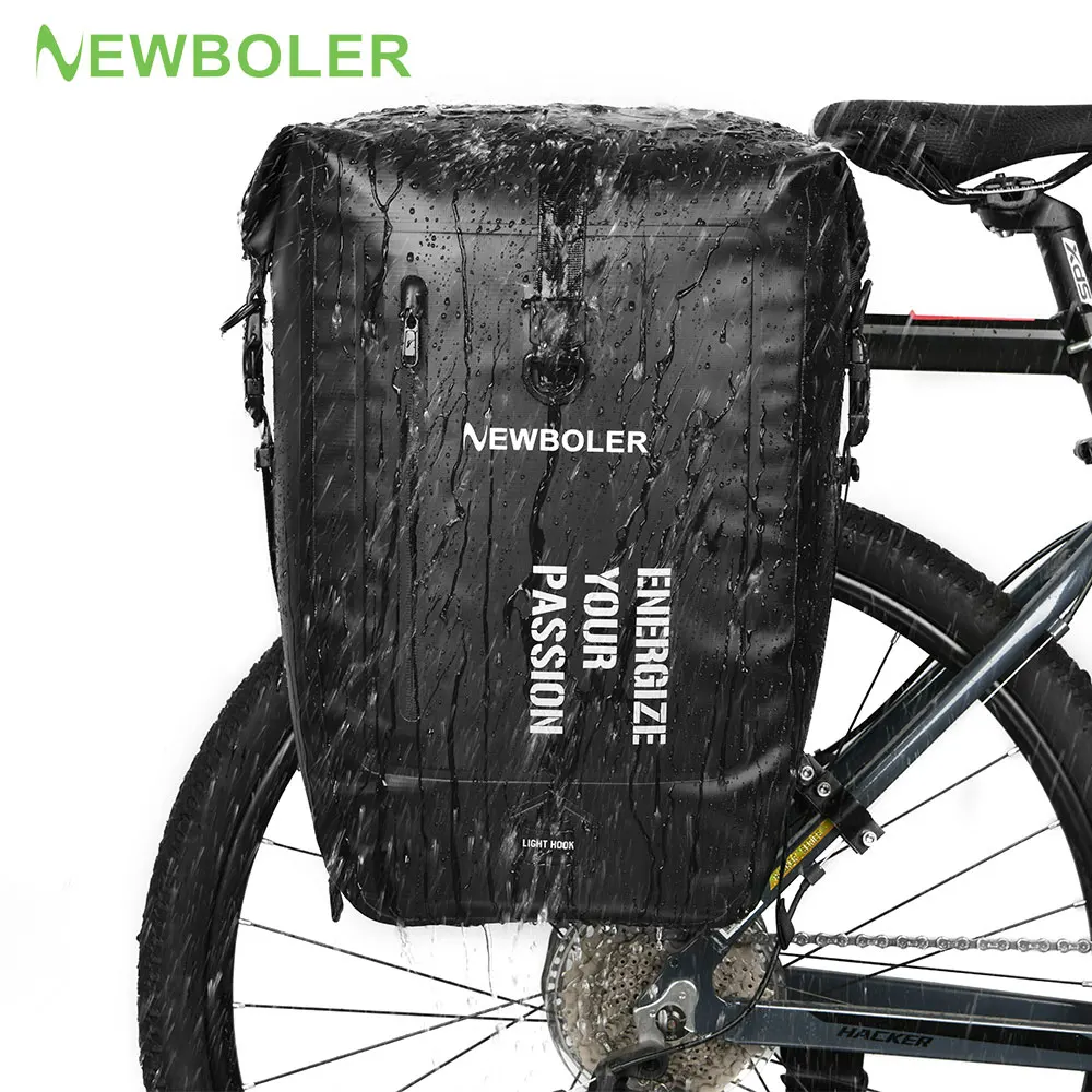 NEWBOLER 100%Waterproof Bike Bag 27L Travel Cycling Bag Basket Bicycle Rear Rack Tail Seat Trunk ...