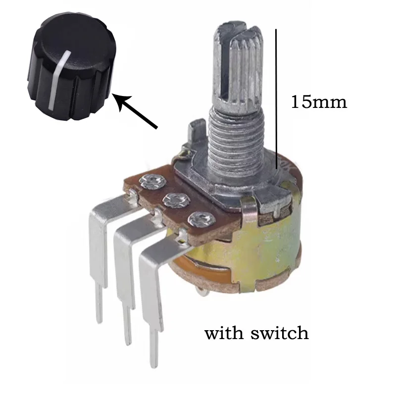 1set-Single-Potentiometer-WH148-with-switch-15mm-B5K-B10K-B50K-B100K ...
