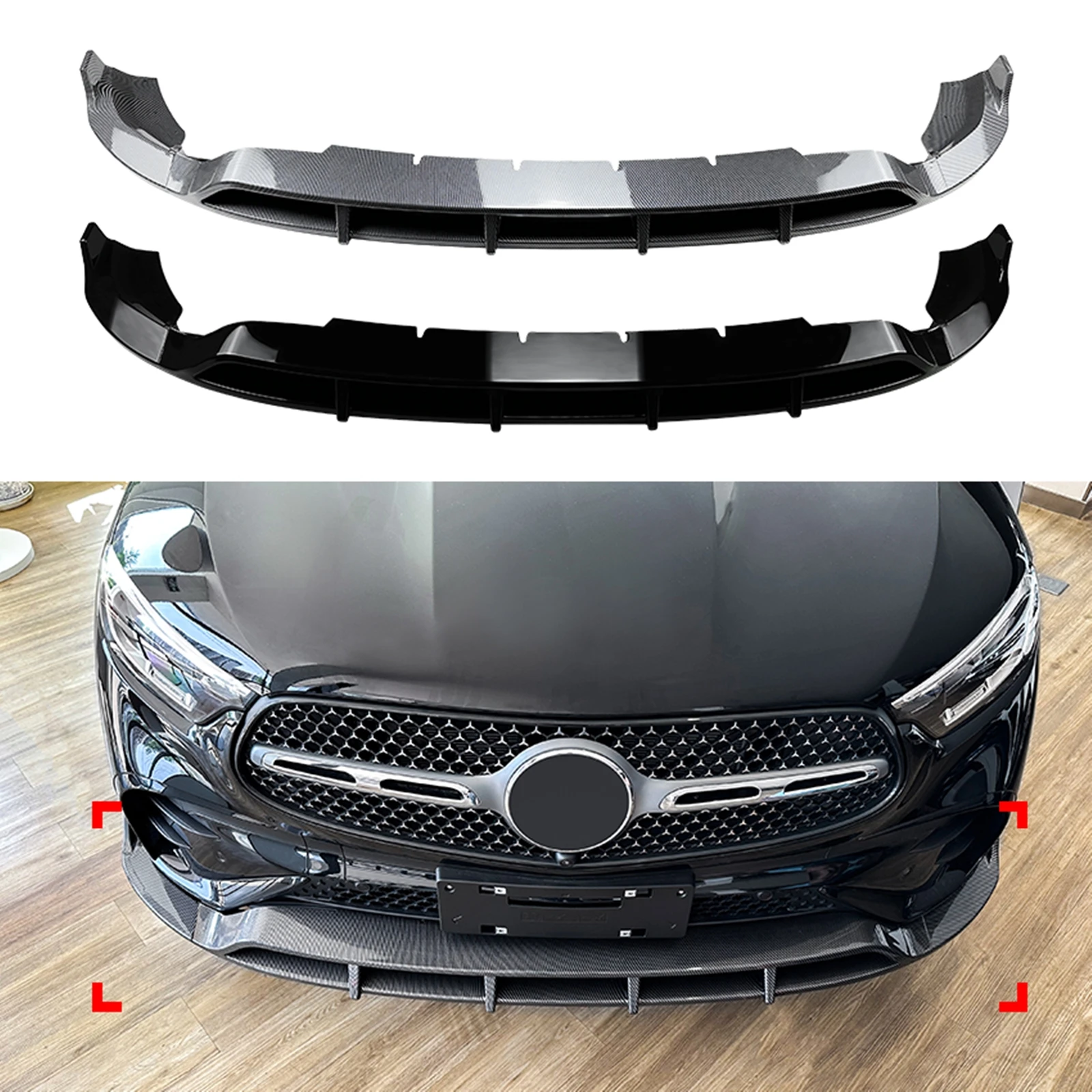 Front-Spoiler-Bumper-Lip-Lower-Splitter-Guard-Flap-For-Mercedes-Benz ...