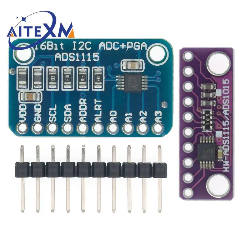ADS1115 ADS1015 16 Bit I2C Module Precision ADC 4 Channel Development Board Pro Gain Amplifier 2 ...