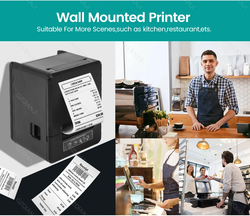 USB - Imprimante de tickets de caisse à tiroir thermique de 80mm ...