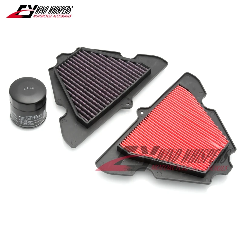 Motorcycle-Oil-Filter-High-flow-Air-Filter-Intake-Cleaner-For-KAWASAKI ...