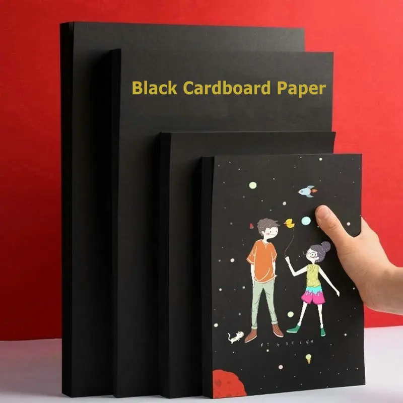 Black-Watercolor-Paper-300g-Drawing-Paper-A4-A3-Black-Paper-Painting ...