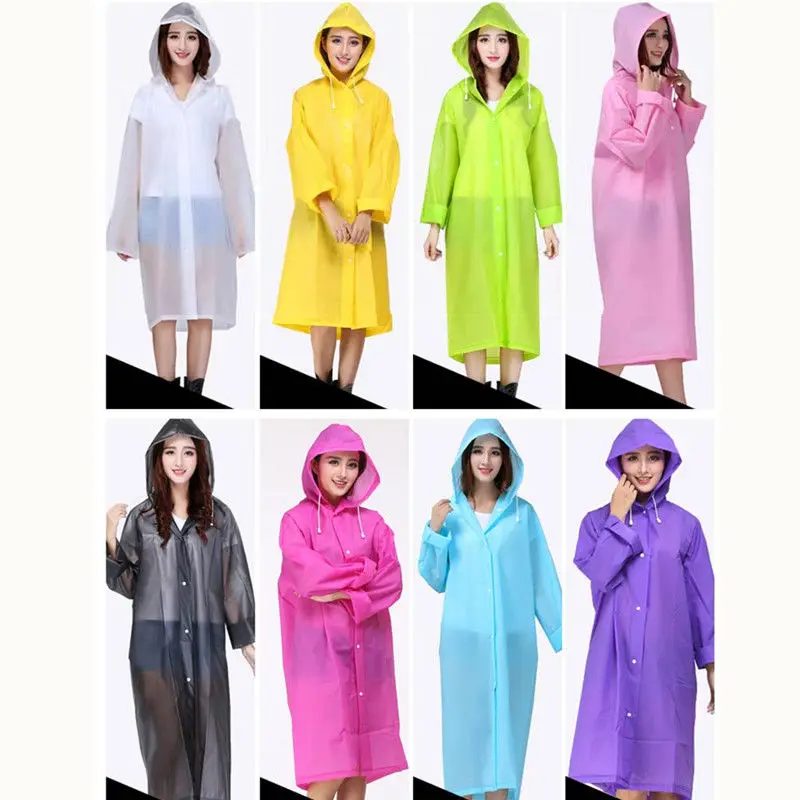 Thickened non-disposable transparent raincoat travel unisex raincoat ...