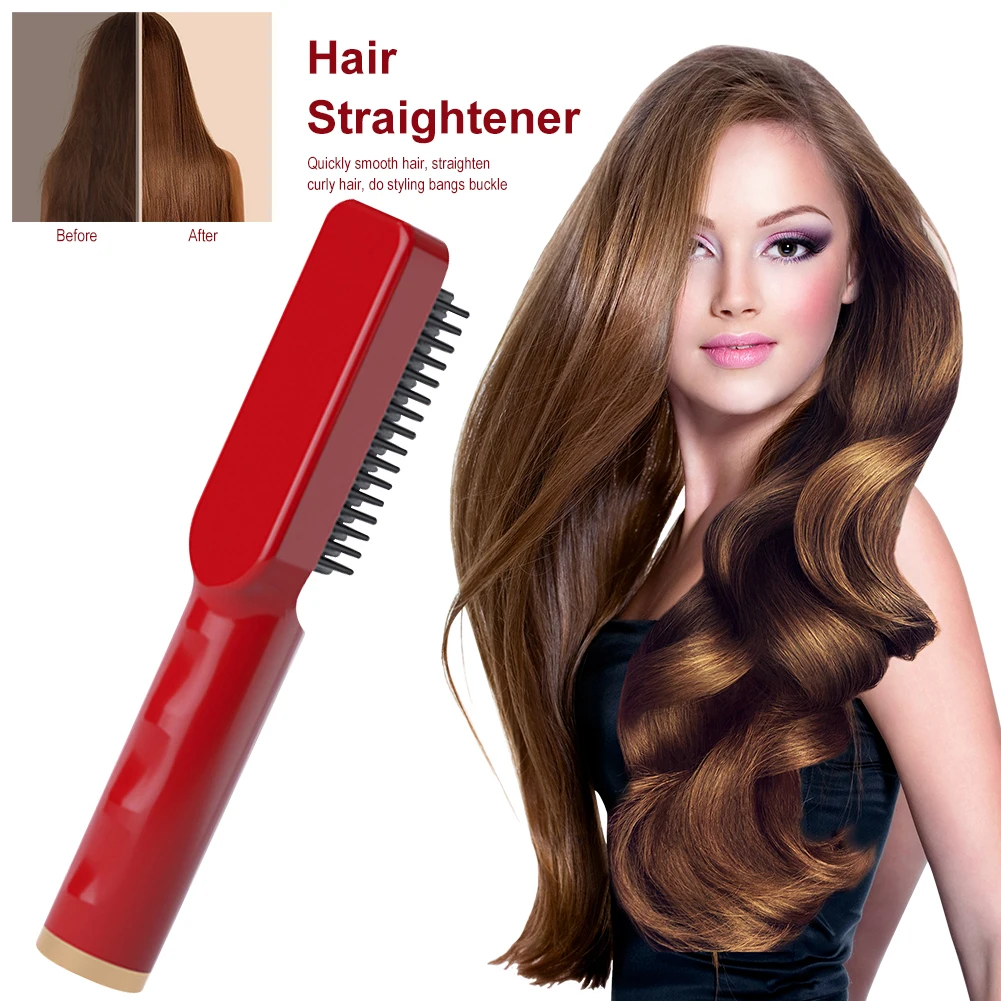 Hair-Straightener-Type-c-Charging-Quick-Heated-Electric-Hot-Comb ...