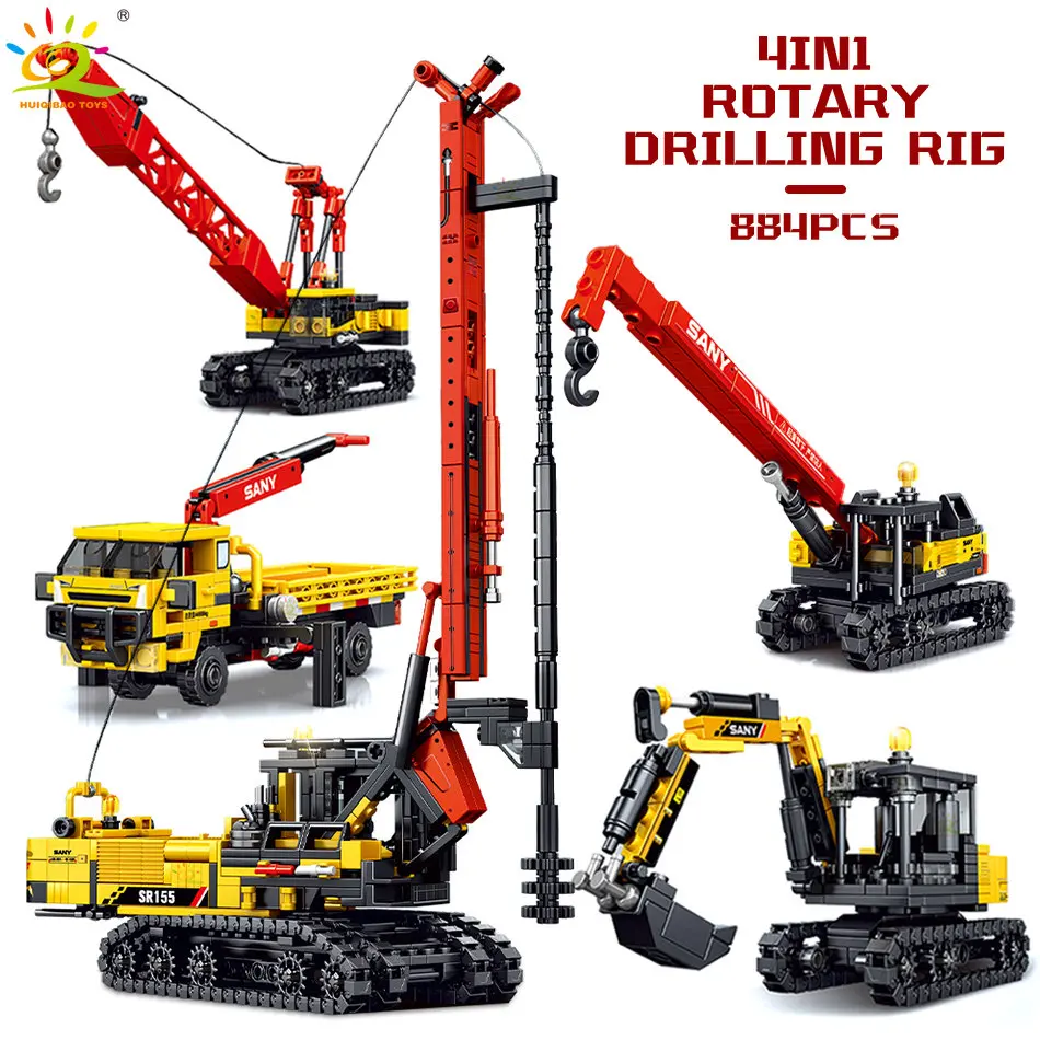 4IN1-Engineering-Car-Piling-Machine-Rotary-Drilling-Rig-Building-Blocks ...