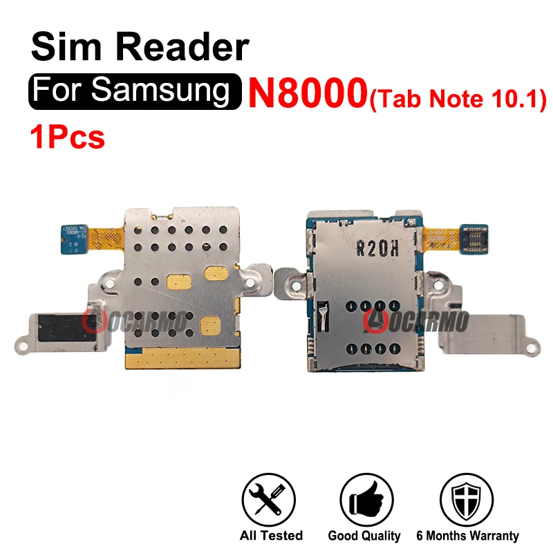 For Samsung Galaxy Note 10.1 N8000 Sim Card Reader Flex Cable SIM Hoder ...