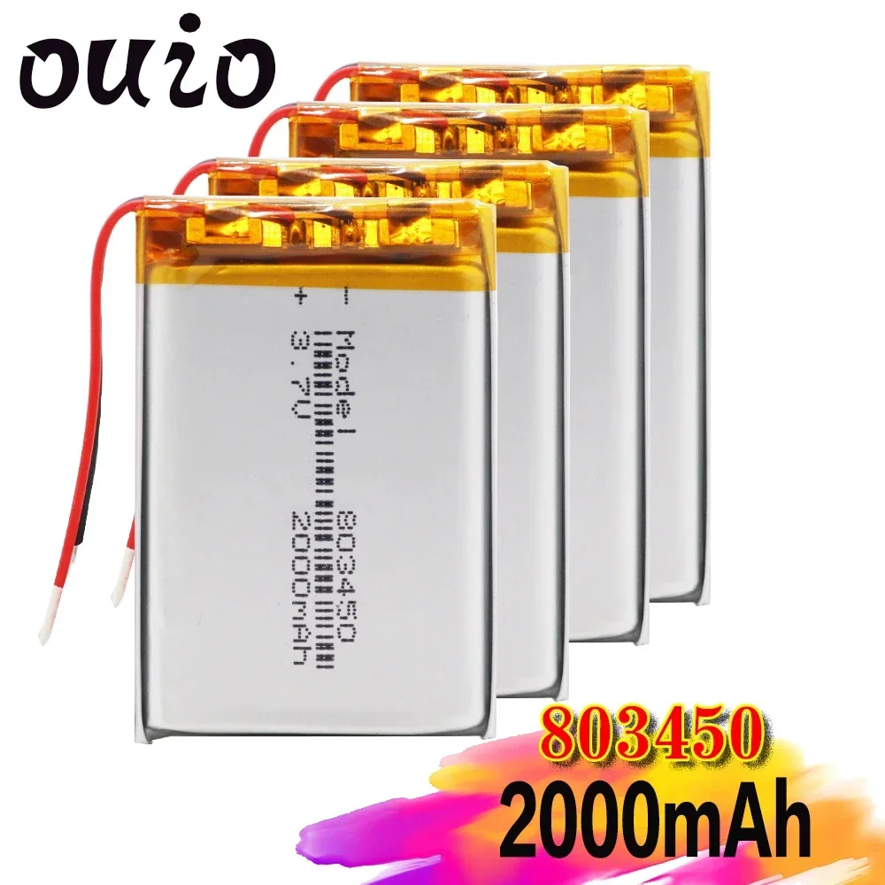 Rechargeable-2000mAh-Li-Po-Battery-803450-Lithium-Polymer-Li-Po-Li-Ion ...