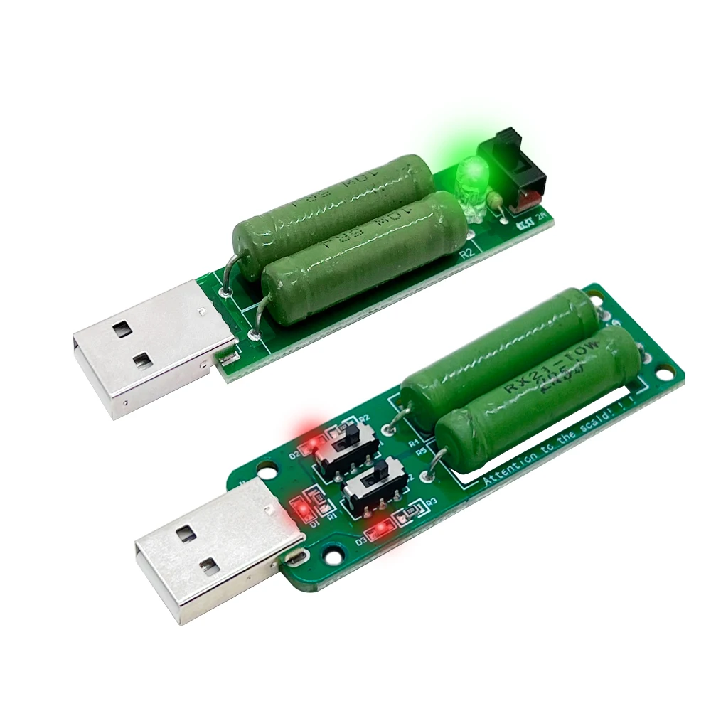 USB-resistor-dc-electronic-load-With-switch-adjustable-3-current-5V1A ...