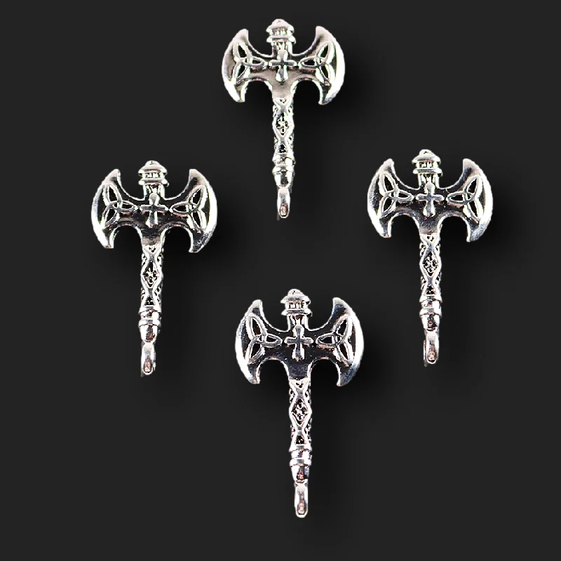 4pcs-Silver-Plated-Crosses-Double-Winged-Axe-Alloy-Pendant-DIY-Charm ...