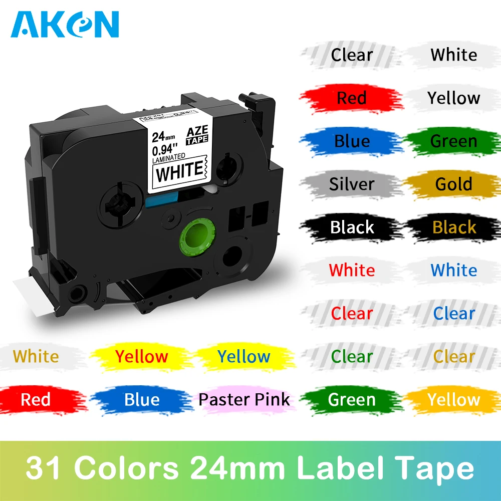 Compatible-for-TZe-651-TZe-251-24mm-Label-laminated-Black-on-white ...