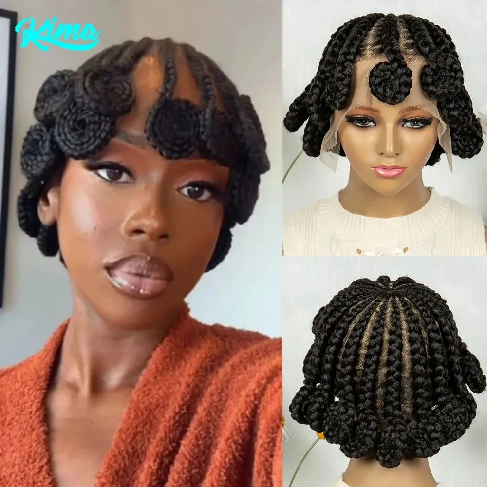 Kima-Koroba-Braided-Wigs-Synthetic-Full-Lace-Wig-Bantu-Cornrow-Braiding ...