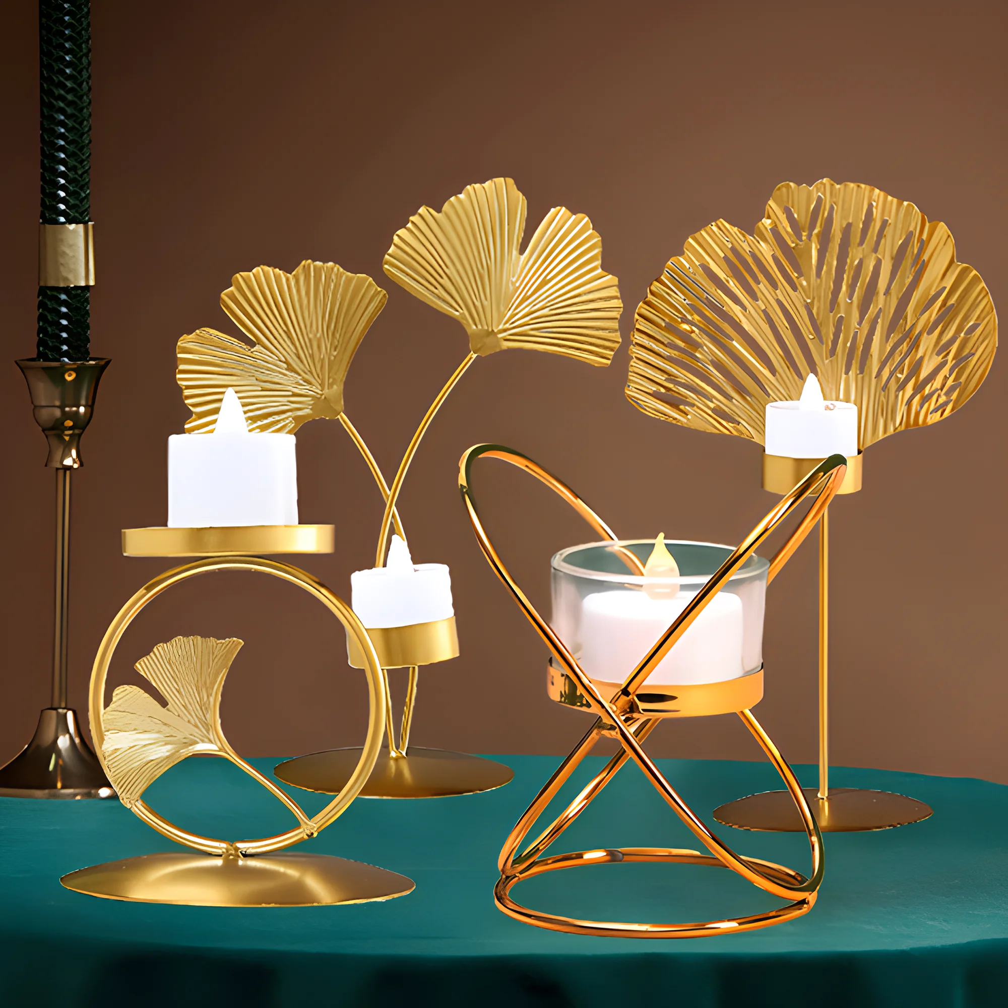 Modern-Golden-Candle-Holder-Home-Decorations-Candlestick-Stand-For ...