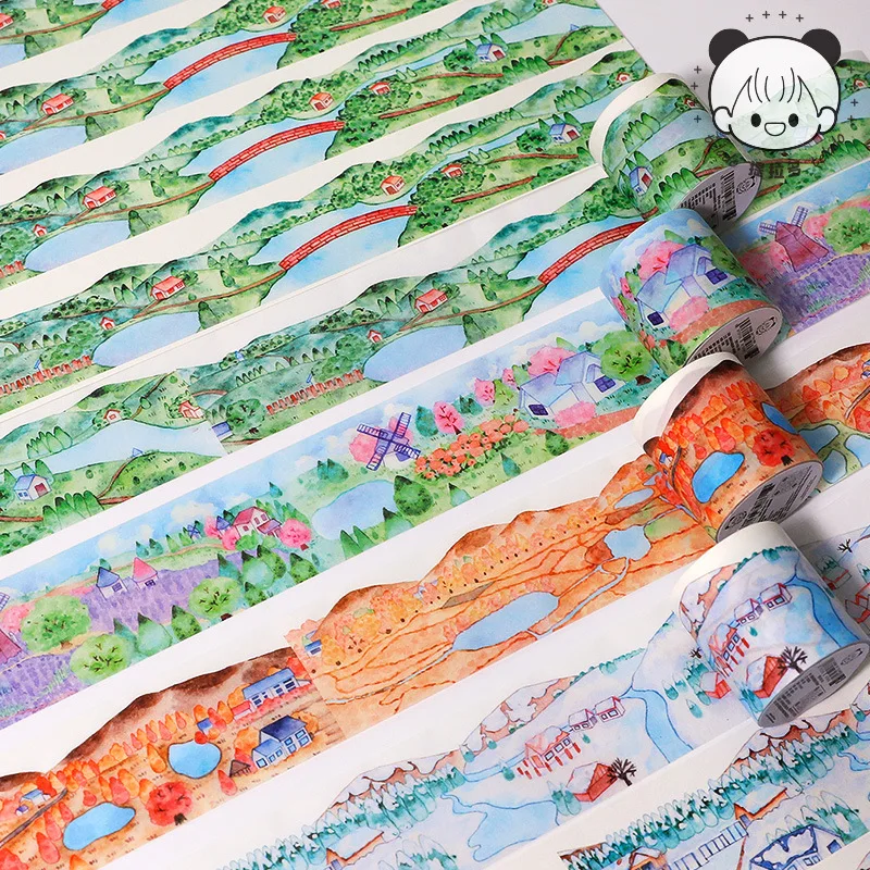 Spring-Summer-Autumn-and-Winter-Landscape-Masking-Washi-Tape-Decorative ...