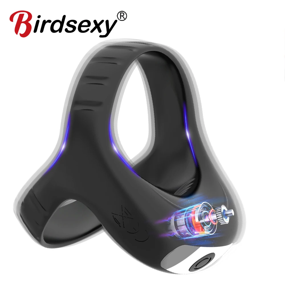 Vibrator Penis Perineum Sex Toys for Men Silicone Cock Rings Testicle ...