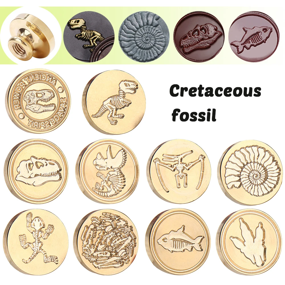 Cretaceous-Fossil-Sealing-Stamps-Head-Dinosaur-Fossil-Wax-Sealing-Stamp ...