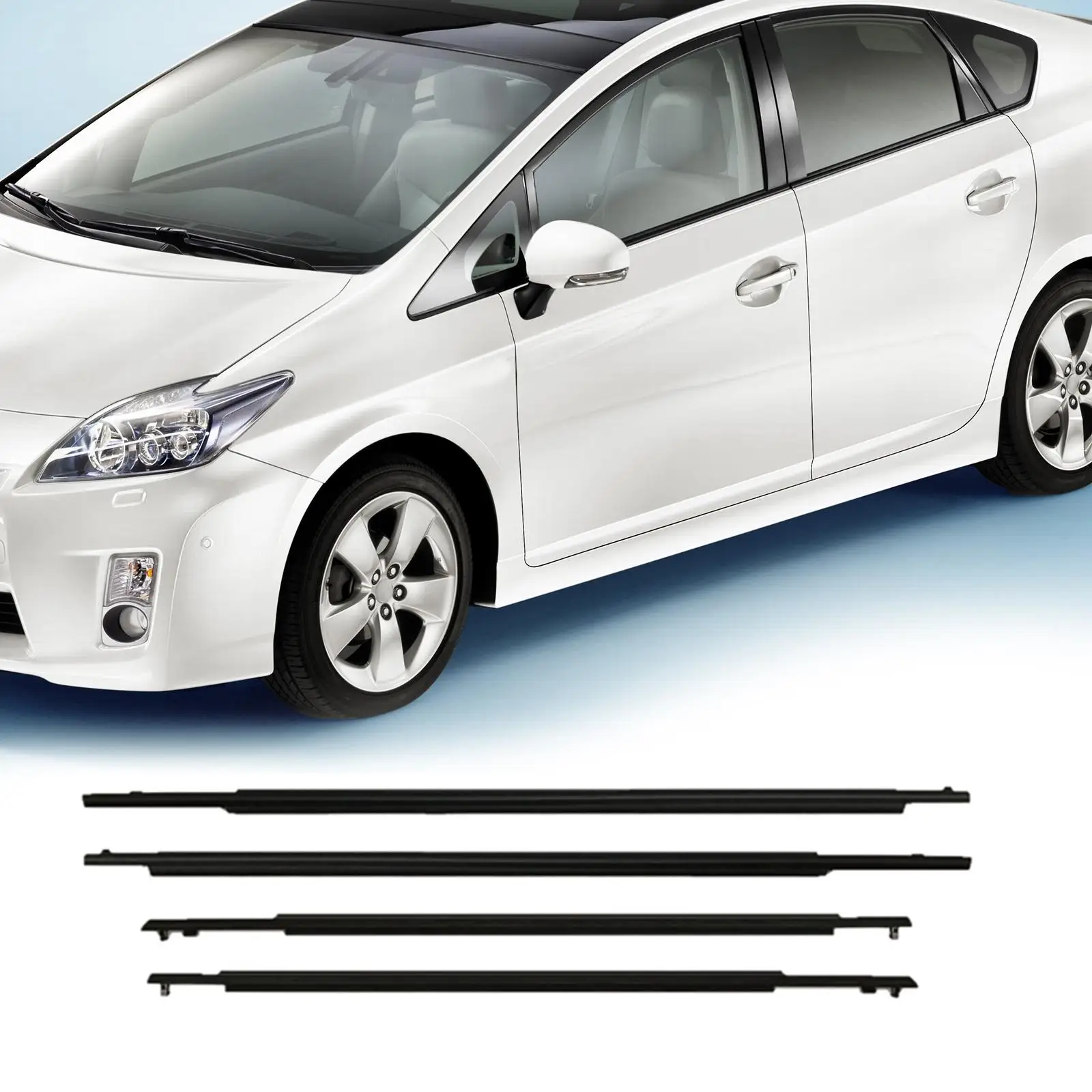 4Pcs Door Belt Moulding Set 75710-47021 for Toyota for prius 2010-2015 ...