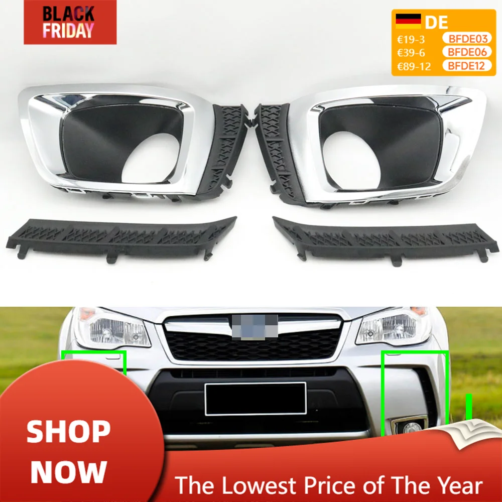 4pcs-set-Front-Foglight-bezel-Cover-Trim-Grille-Garnish-Frame-Fog-Lamp ...