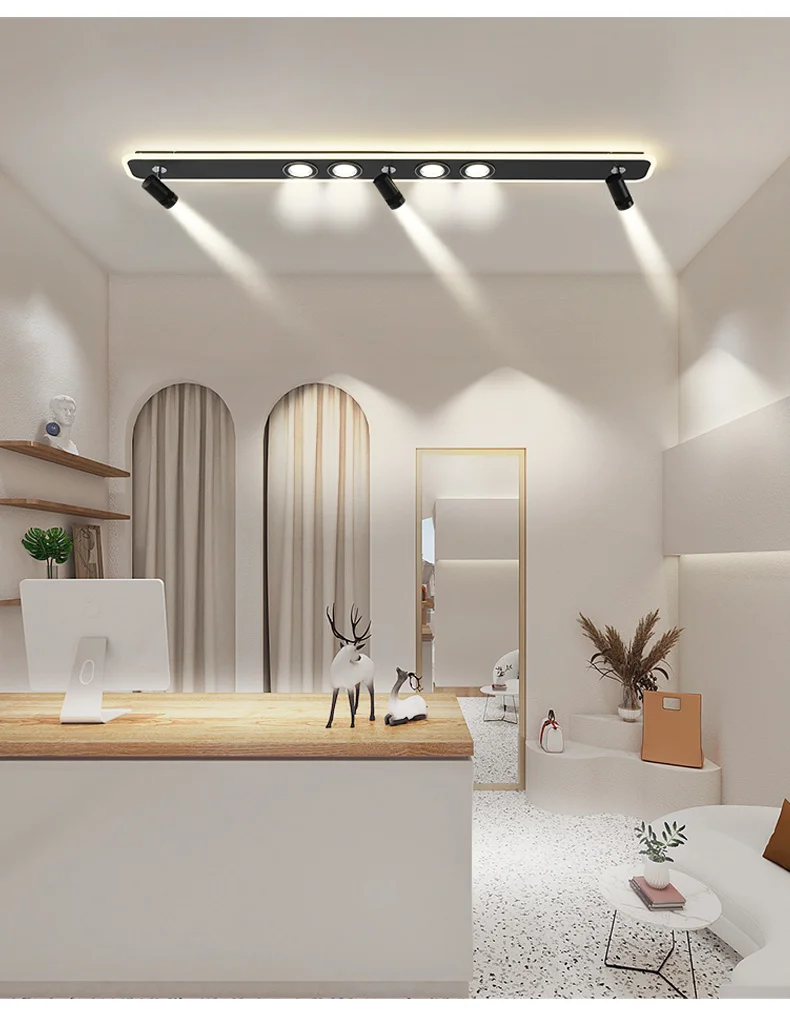 No Main Light Living Room Chandeliers Track Spotlight Surface ...