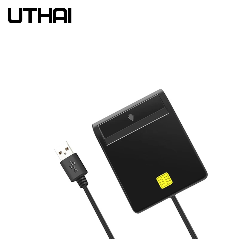 【X01 】 UTHAI USB Smart Card Reader For Bank Card IC/ID EMV card Reader ...