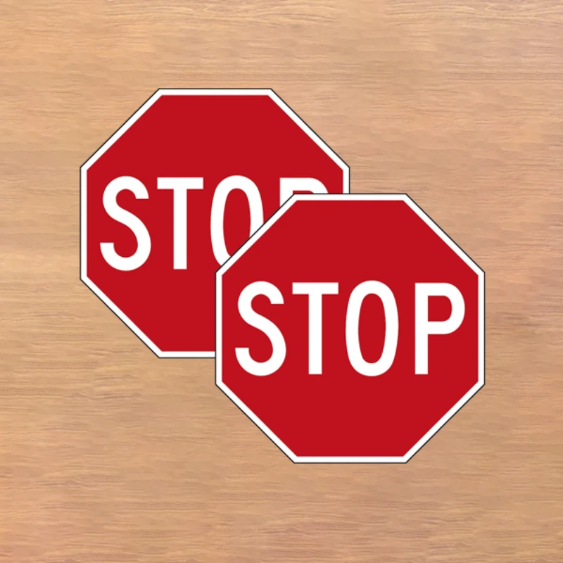 15CM Personalit Stop Sign Wall Decal Sticker Large Wall Decoration ...