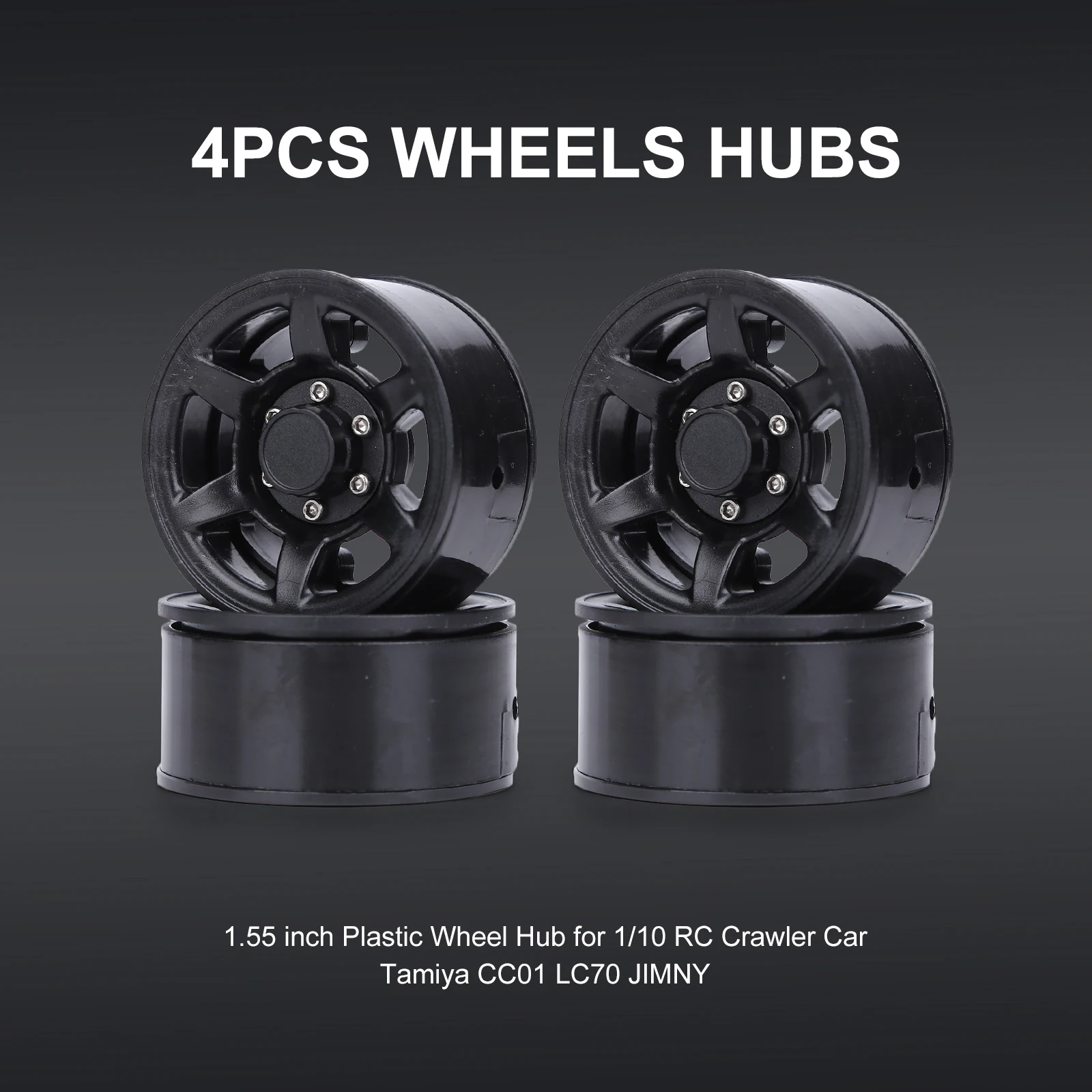4 pçs rim hub 1.55 Polegada rc roda do carro aro hub peças de reposição ...