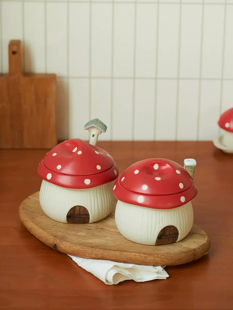 Kitchen-Spice-Jar-Ceramic-Cartoon-Spice-Box-Cabinet-Moisture-proof ...