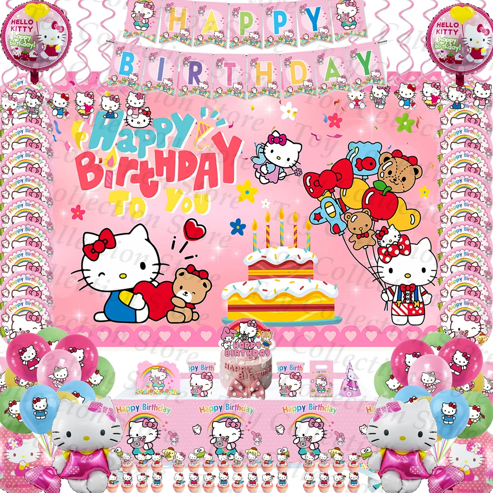 Amine-Hello-Kitty-Girls-Birthday-Party-Decoration-And-Table-Accessories ...