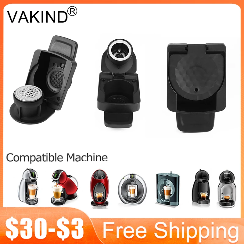 네스프레소 커피 캡슐 용 캡슐 어댑터 돌체 구스토 액세서리와 호환되는 재사용 가능한 커피 머신 부품 변환
