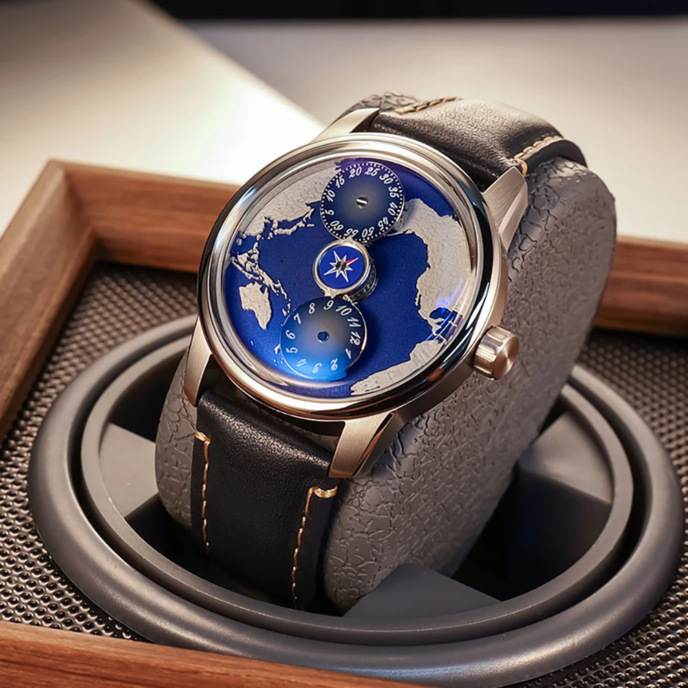 OBLVLO-Brand-Luxury-Mens-Mechanical-Automatic-Watch-New-Design-Earth ...