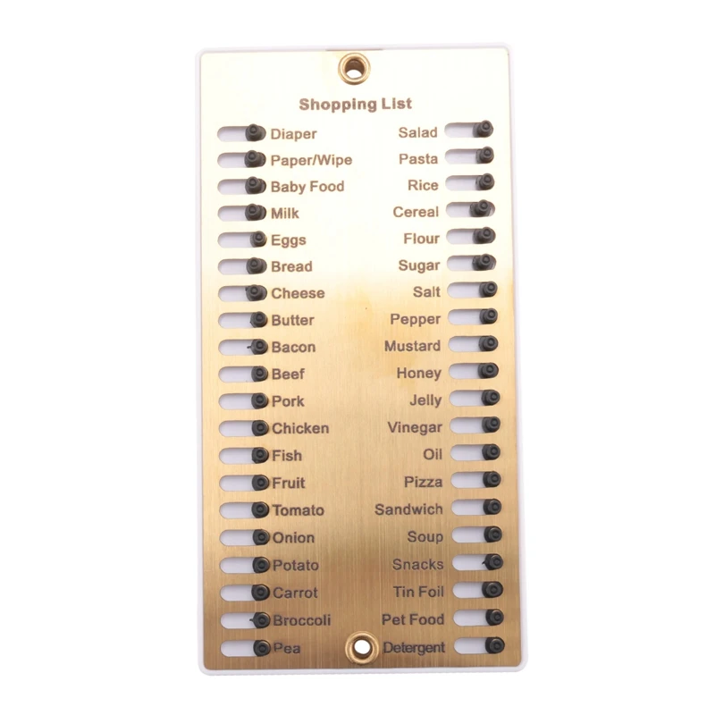 1 PCS Metal Grocery List Reusable Shopping List Marker System Shopping ...